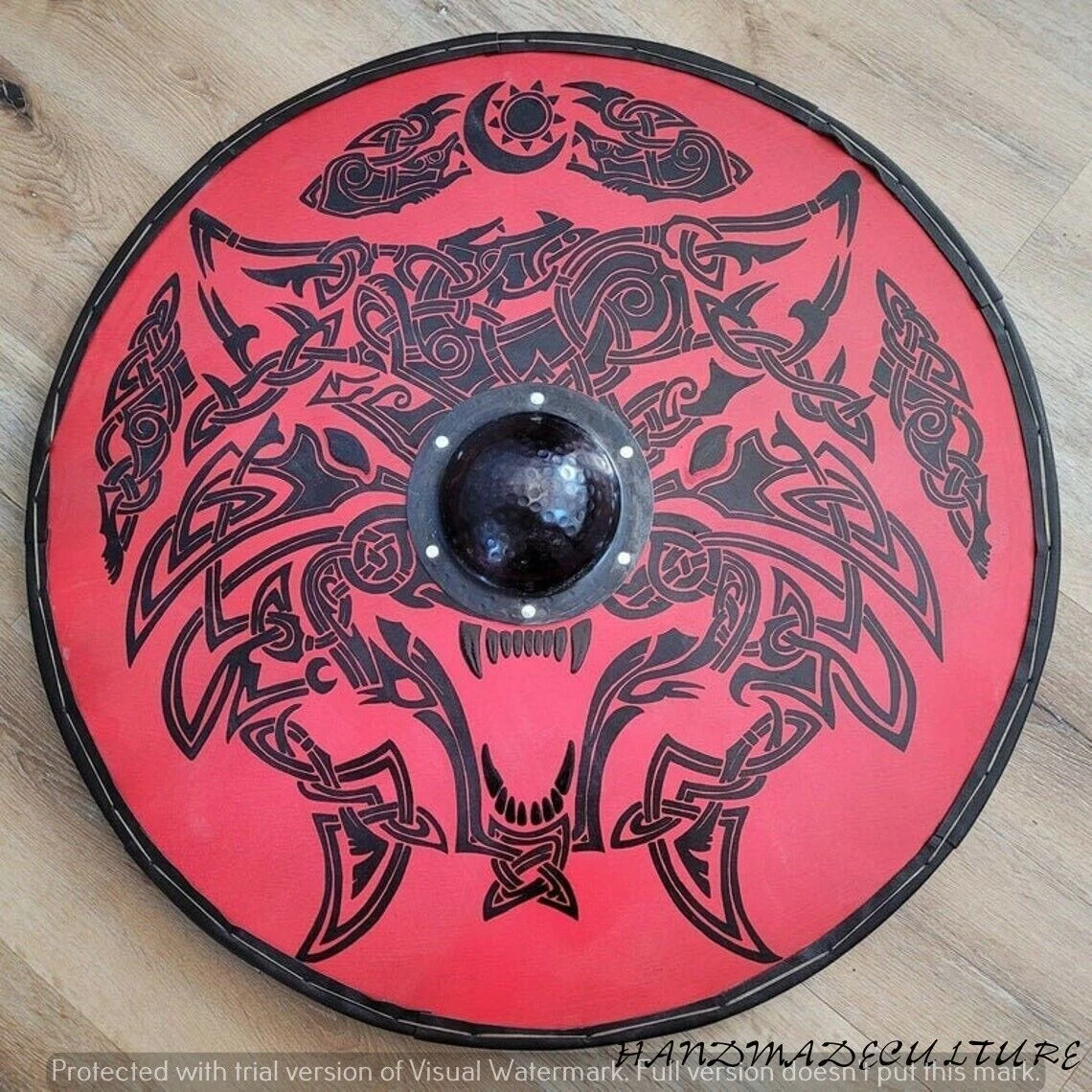 Viking Shield Wolf Designs