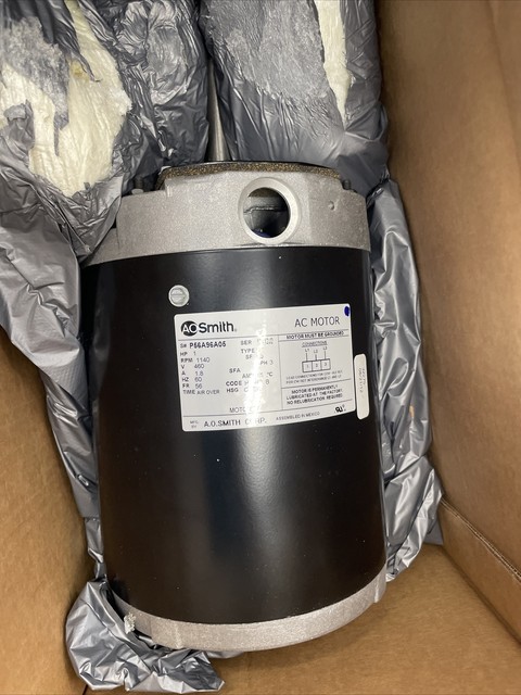 A.o. Smith P56A96A05 1 HP AC Motor 460 Volts 1140 RPM 56 Frame Moto1827 ...