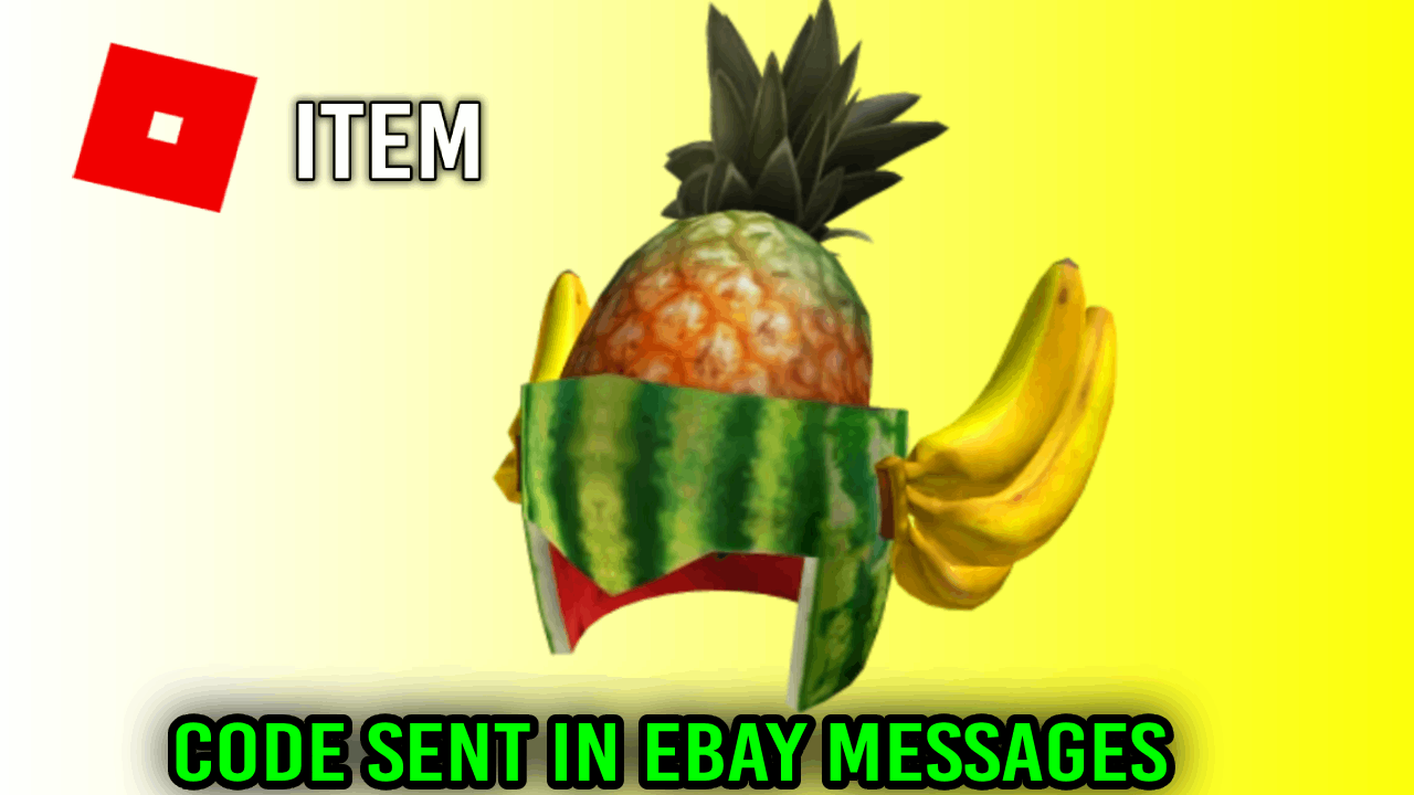 NEW Roblox Tropical Blast Fruit Helmet Virtual Game Code Messaged | eBay