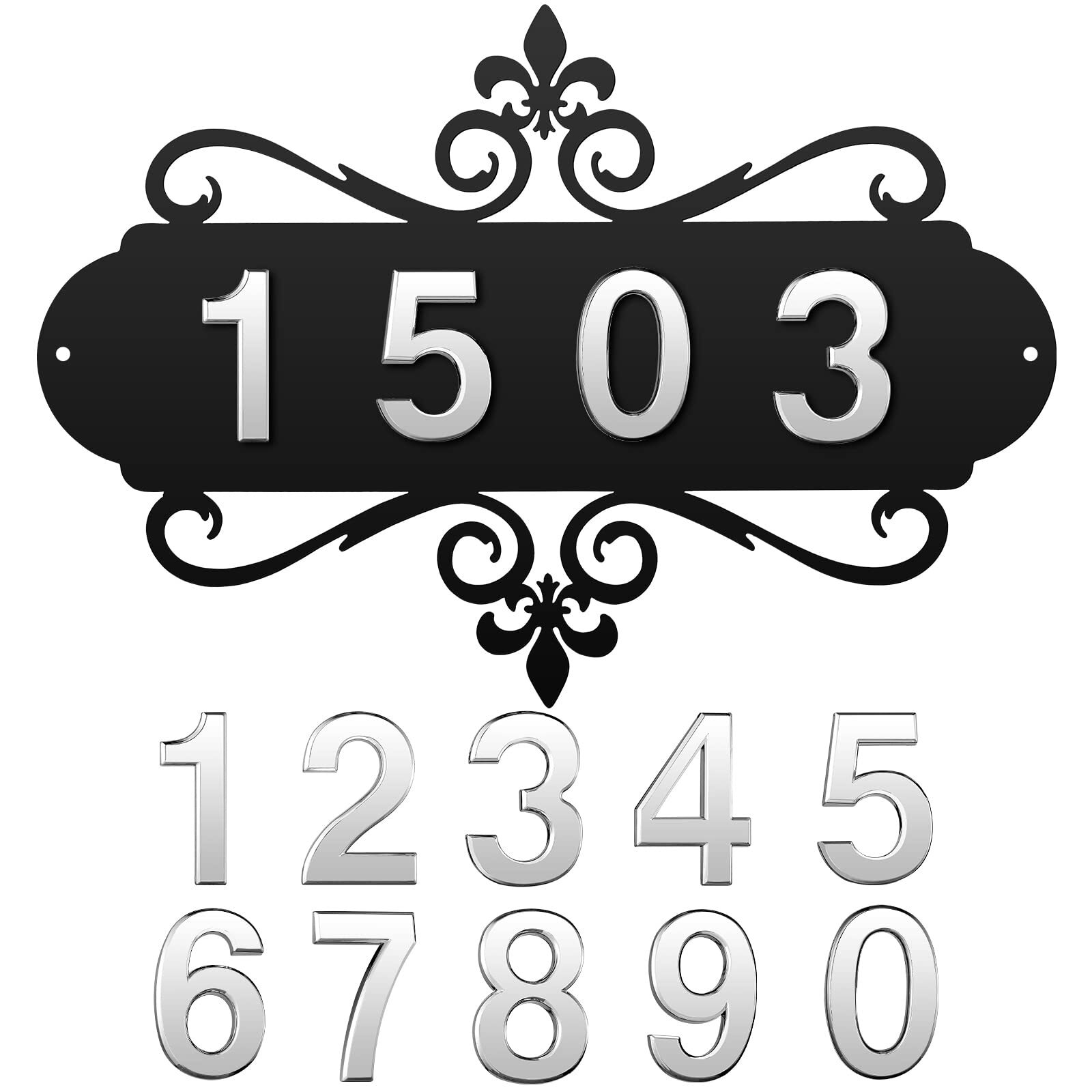 House Address Plaques Metal Address Sign Mailbox Number Personalized ...