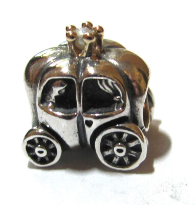 Authentic Pandora Silver &14K Gold Royal Carriage with Pearl Bead ...