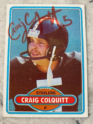 Craig Colquitt signed PITTSBURGH STEELERS card 1980 Topps | eBay