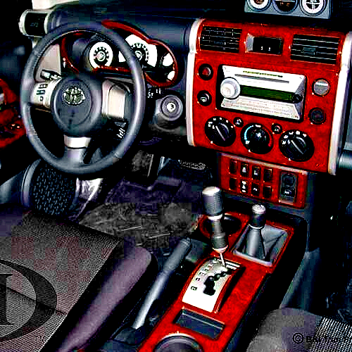 TOYOTA FJ CRUISER FIT 2007 - 2014 INTERIOR SET WOOD CARBON ALUM DASH ...
