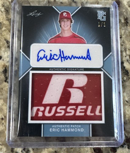 ERIC HAMMOND "PATCH AUTO #1/1" LEAF METAL PERFECT GAME AAC 2020 | eBay