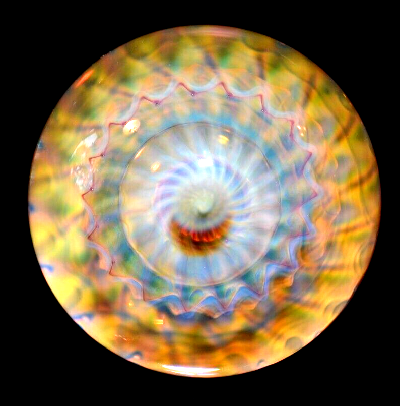 RYAN WHITMORE GLASS MARBLE/1.552"-TRANSPARENT TIERED BEAUTY-PINK,IVORY ...