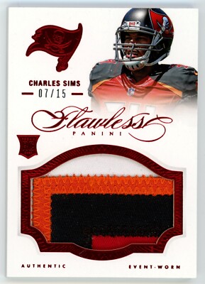 2014 Flawless Ruby Charles Sims RC Patch 7/15 #30 | eBay