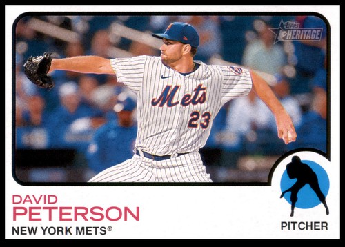 2022 Topps Heritage #698 David Peterson New York Mets Baseball | eBay
