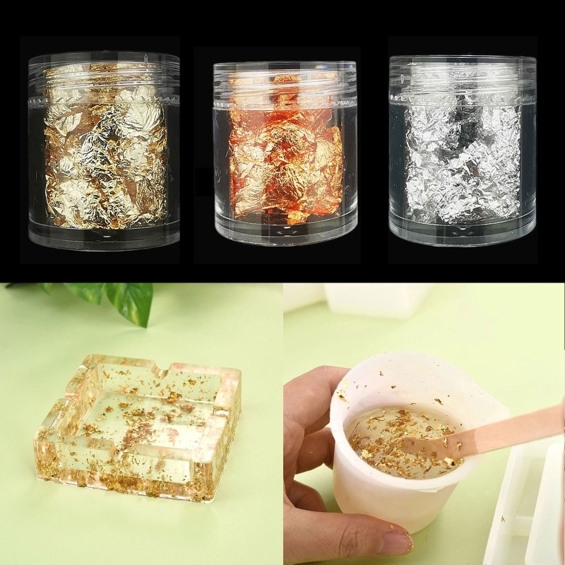 Silver Golden Glitter Flake Foil Chips Foil Flakes Sequins Glitters ...