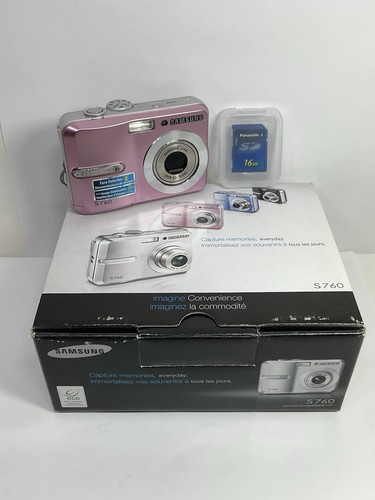 Digital Camera Samsung S760 Pink *TESTED* | eBay