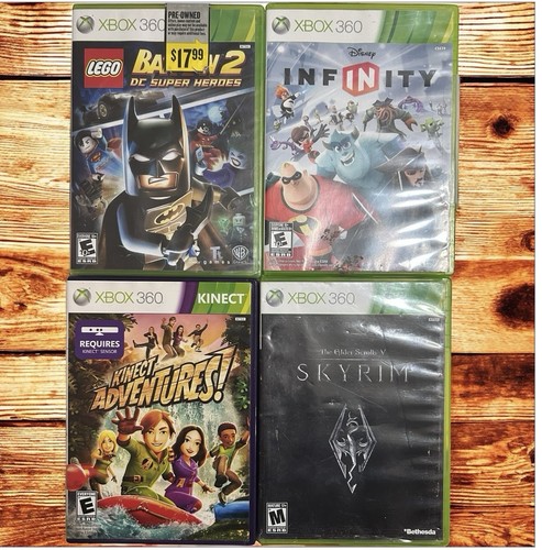 Xbox 360 Lot Of 4 Preowned Games Lego Batman 2 Disney Infinity Kinect ...