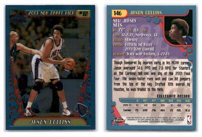 2001-02 Topps Chrome #146 Jason Collins RC - New Jersey Nets | eBay