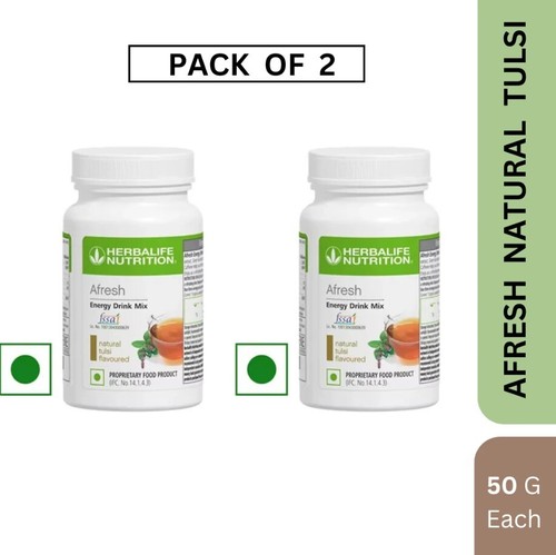 Herbalife Afresh Natural Tulsi Drink Mix (50g) - PACK OF 2 - FREE ...