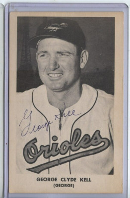 1957 Baltimore Orioles George Kell Personal Post Card Autographed HOF ...