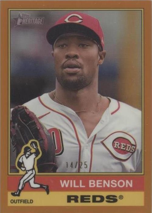 2025 Topps Heritage - Will Benson #336 Chrome Orange Border /25 for ...