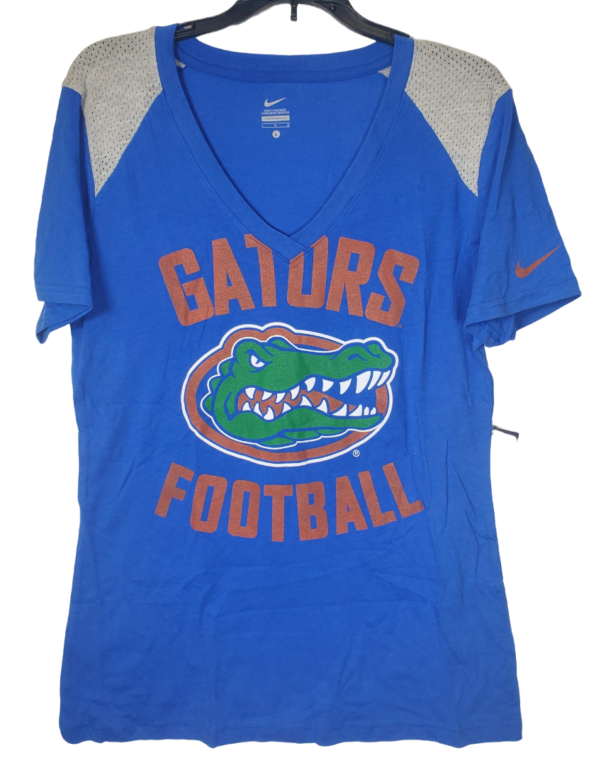 Nike Women's Florida Gators Stadium Football V-Neck T-Shirt, Blue ...