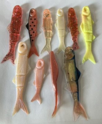 10 gummi fish shape fishing lures. | eBay