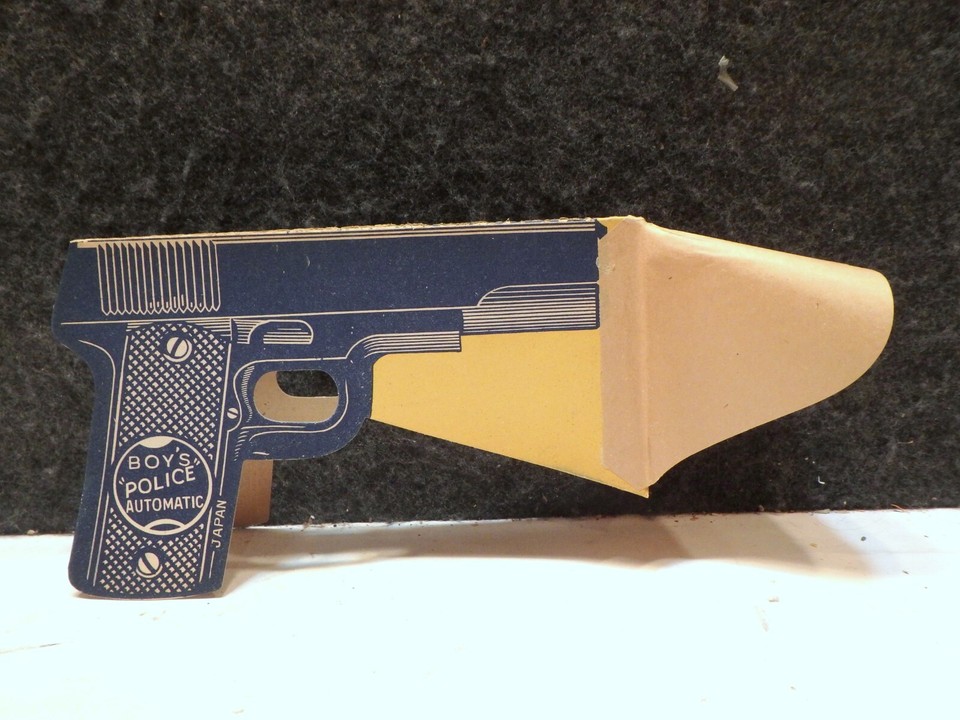 VINTAGE DIME STORE 1940's BOY'S POLICE AUTOMATIC CARDBOARD & PAPER POP ...