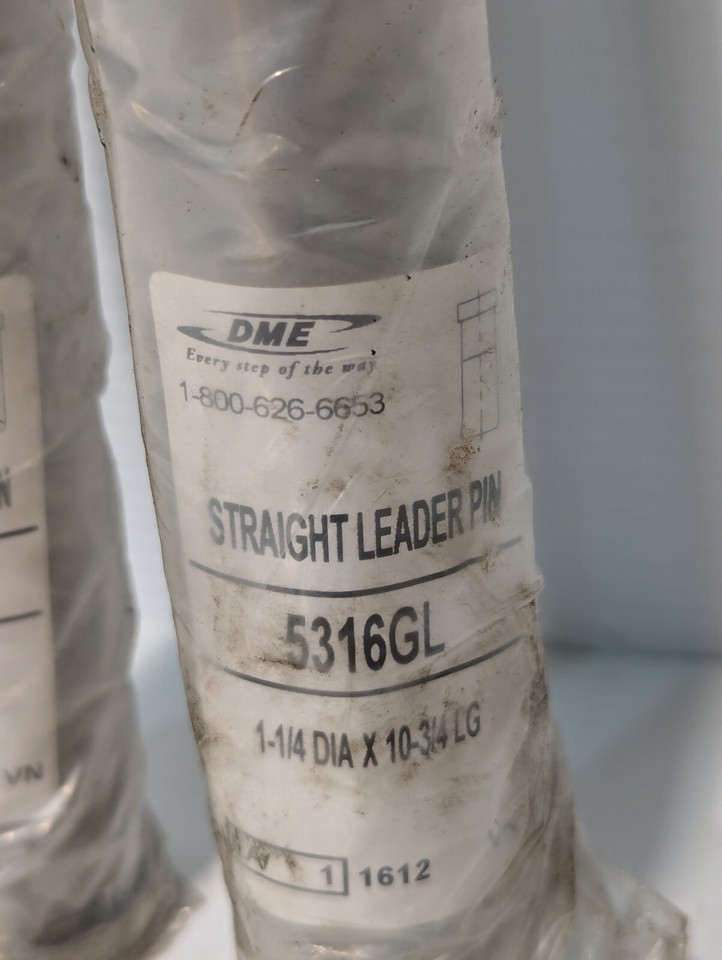 DME 5316GL straight leader pin, 1-1/4 inch diameter x 10-3/4 inch long ...