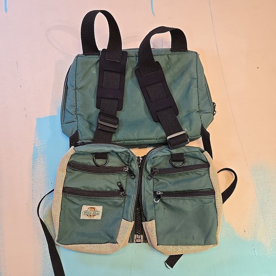 White River Fly Shop Tackle Waist Pack Cooler Mesh Multi Pocket Belt ...