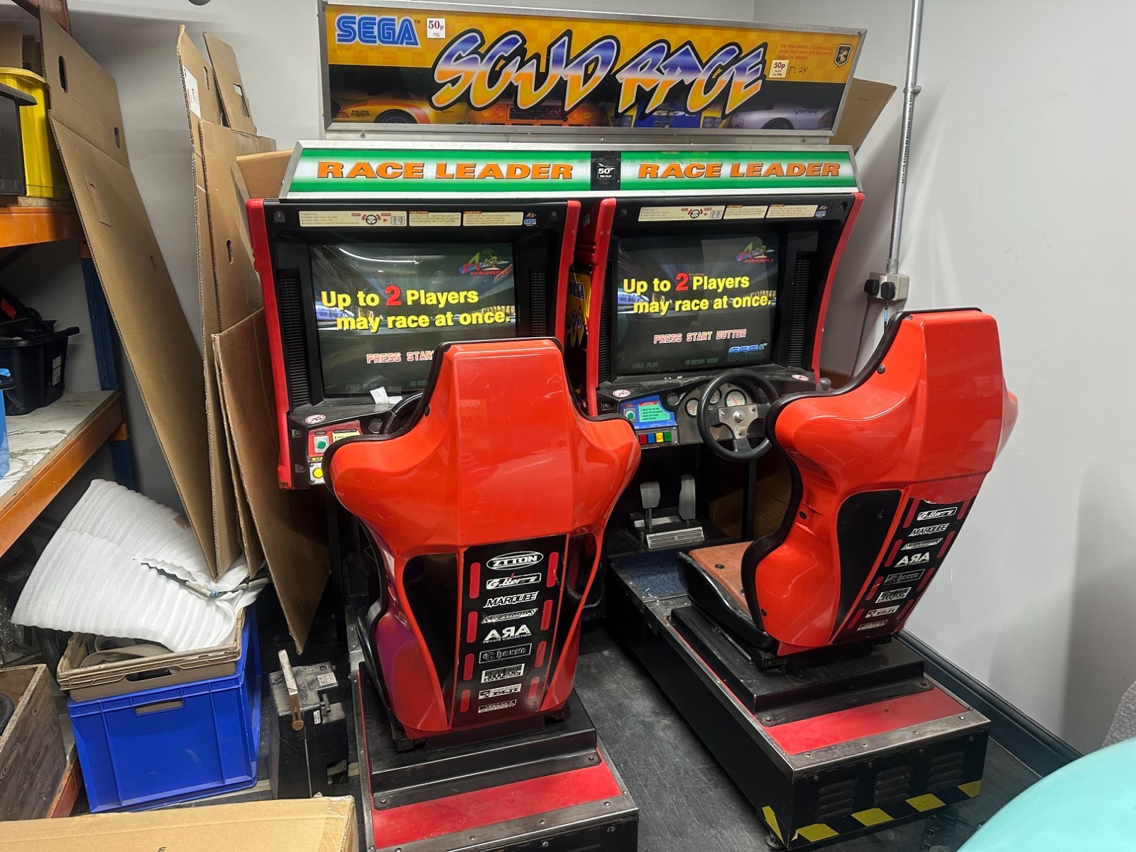 SEGA SCUD RACE TWIN SIT DOWN ORIGINAL ARCADE MACHINE WORKING | eBay UK