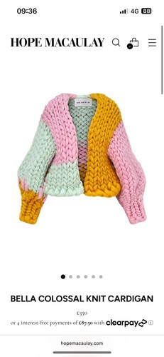 Hope Macaulay Colossal Knit Cardigan | eBay UK