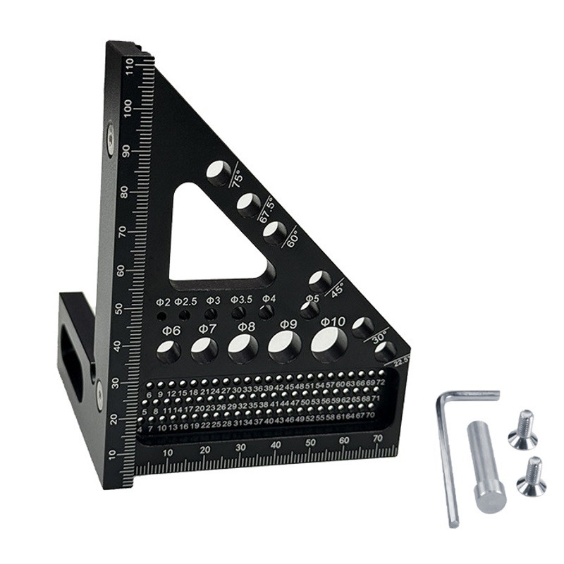3D Multi-Angle Carpenter Measuring Ruler Marking Ruler Right-angle ...