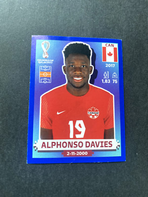 Panini FIFA World Cup Qatar 2022 Stickers ALPHONSO DAVIES Blue Border ...