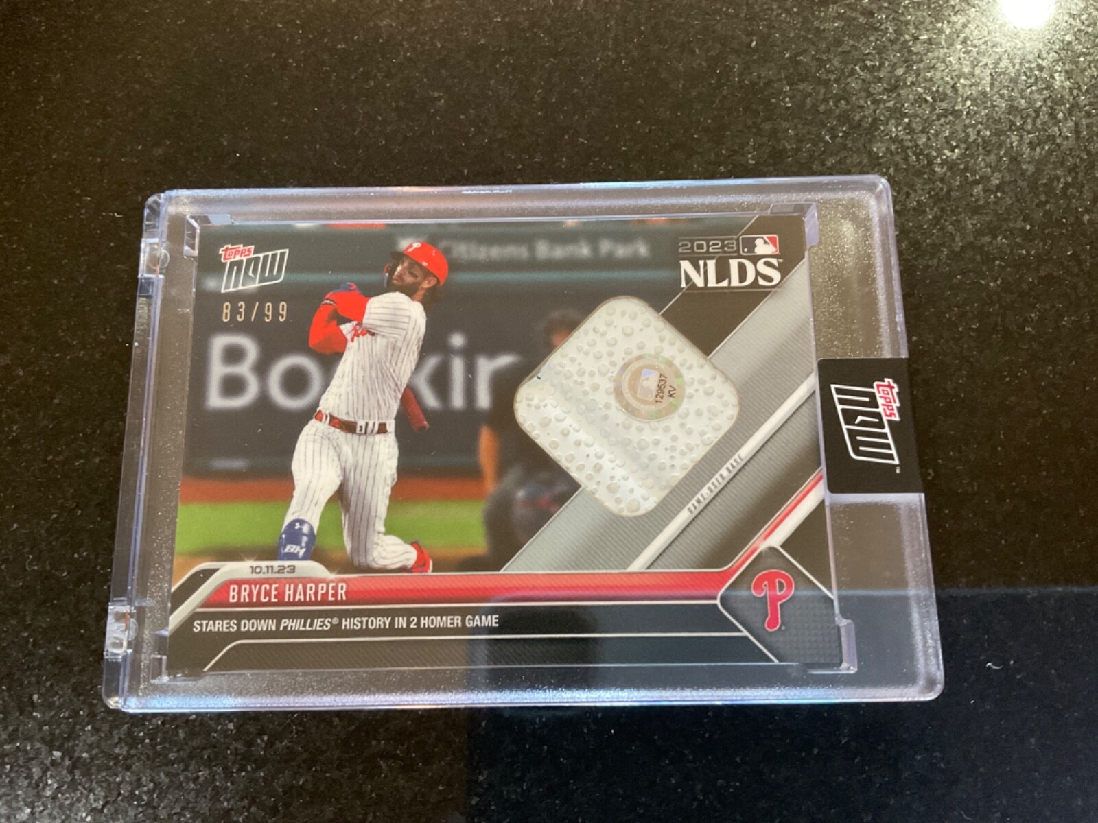 2023 Topps Now BRYCE HARPER Game-Used Base Relic /99 2 Homer GAMER | eBay