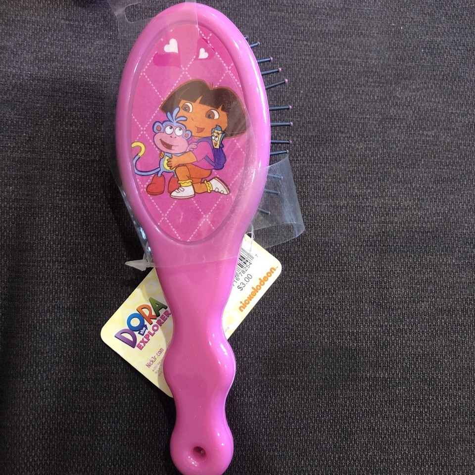 Dora The Explorer Hair Brush New & Carded PINK With Dora & Friends | eBay