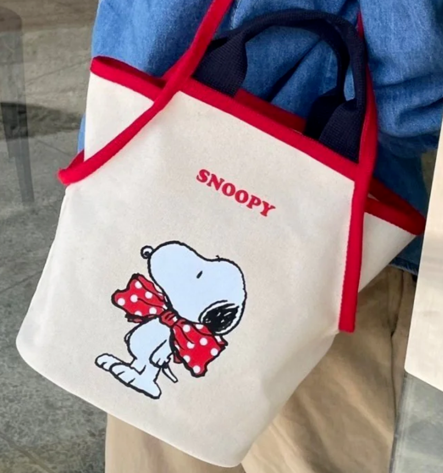 PEANUTS SNOOPY 2-Way Women's Tote Bag Korean Shoulder Bag Handbag Red ...