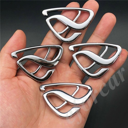 4pcs Metal Chrome Rotary Engine Emblem Car Trunk Side Badge Decal ...