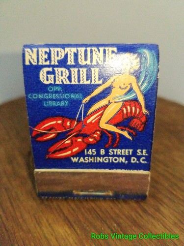 Matchbook Neptune Grill Washington D.C Vintage Girlie Feature Advertising | eBay