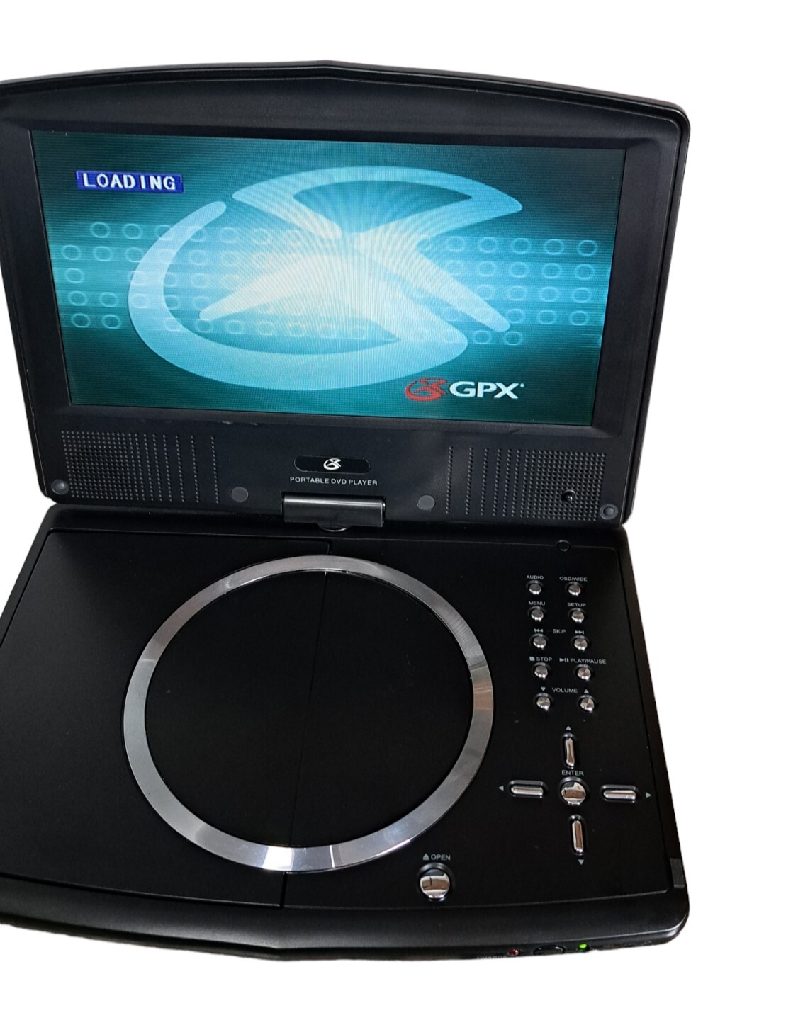 GPX PD908R 9.5" LCD Swivel Screen Portable DVD Player Wall Adapters a/c ...