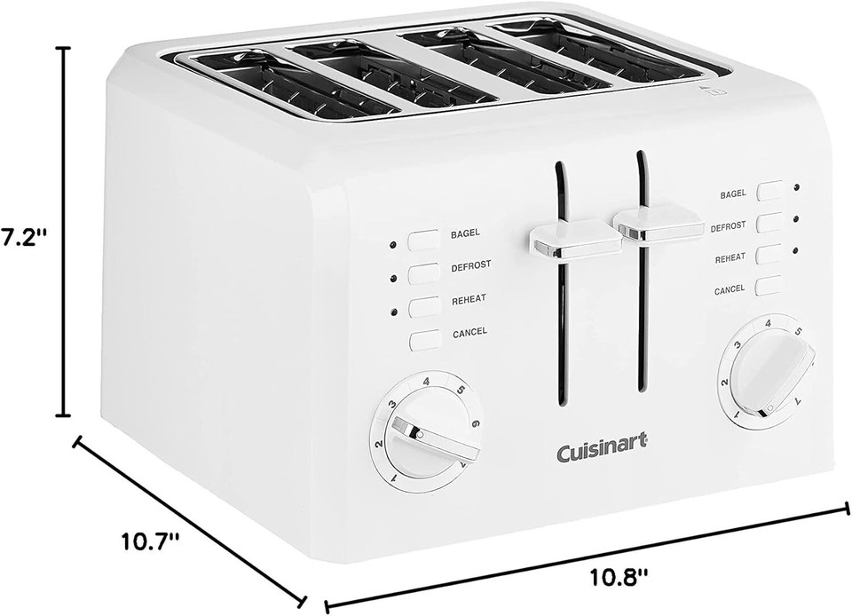 Cuisinart Toasters 4 Slice Compact Plastic Toaster, New, CPT-142P1 | eBay