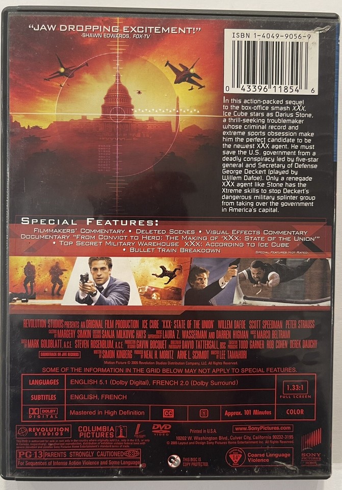 XXX: State of the Union (DVD, 2007) 43396170124| eBay