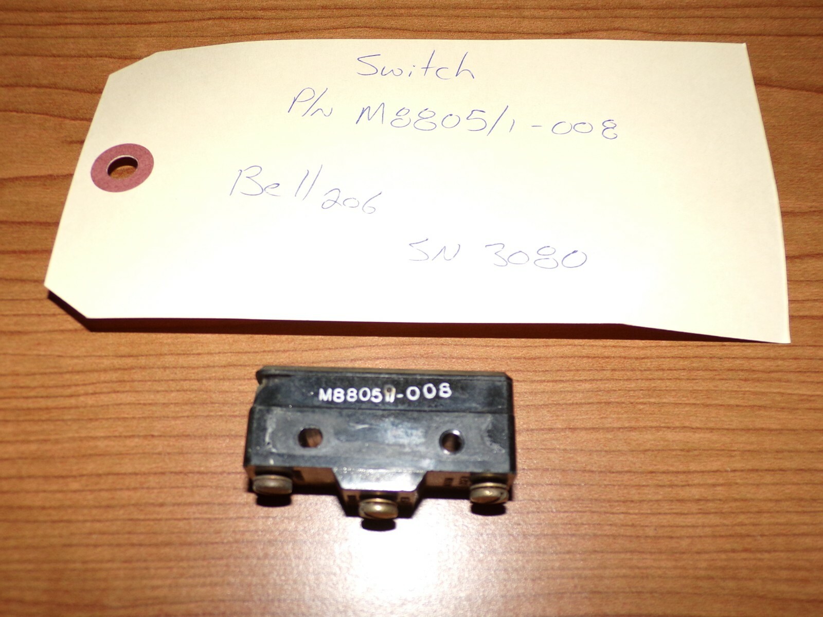 Bell 206 Helicopter Micro Switch M8805/1-008 BZ-7RT04 | eBay