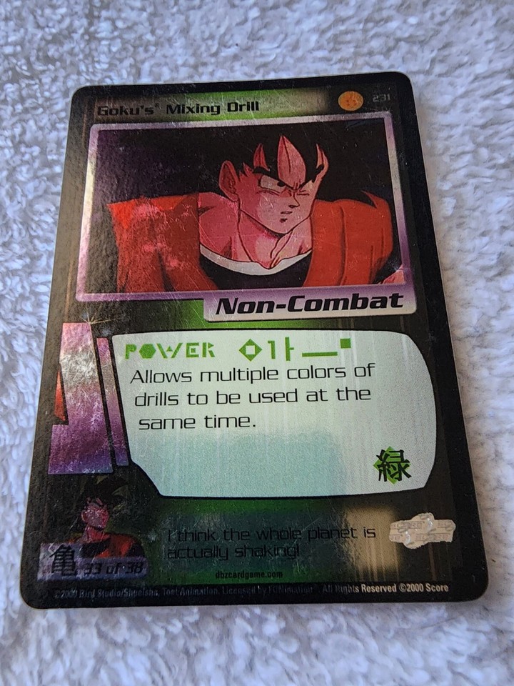 DBZ Dragon Ball Z FOIL Goku's Mixing Drill 231 CCG Unlimited Saiyan ...