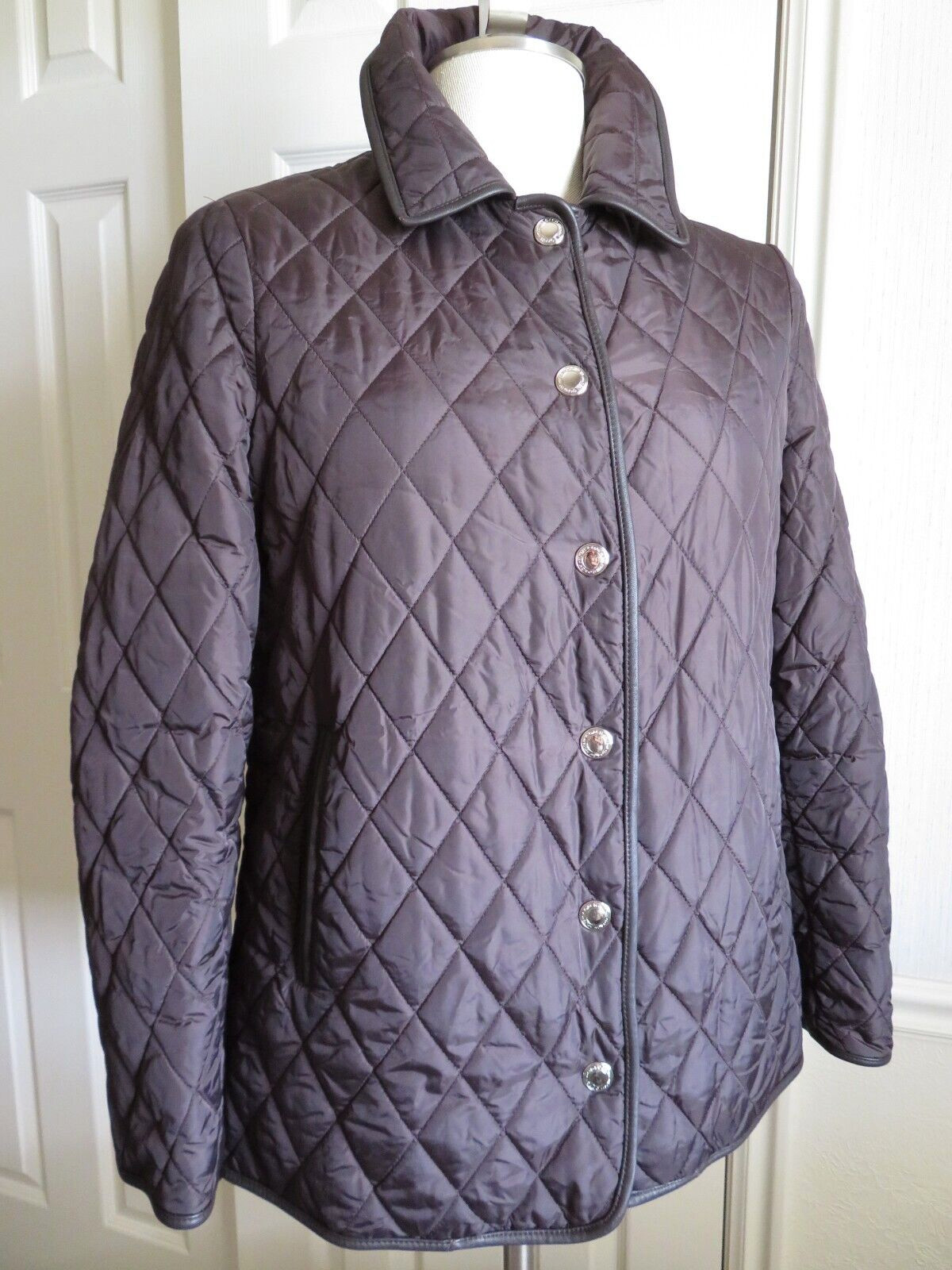Coach ~Brown Quilted Nylon Jacket Lightweight Signatu… - Gem