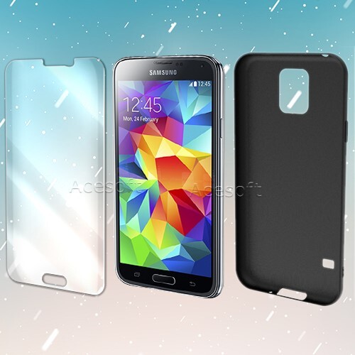 Wear-Resisting Screen Protector + TPU Case for Samsung Galaxy S5 SM ...