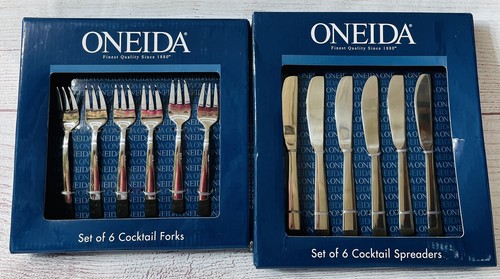 Oneida Cocktail Forks & Spreaders 6 Each New In Package 12 Total | eBay