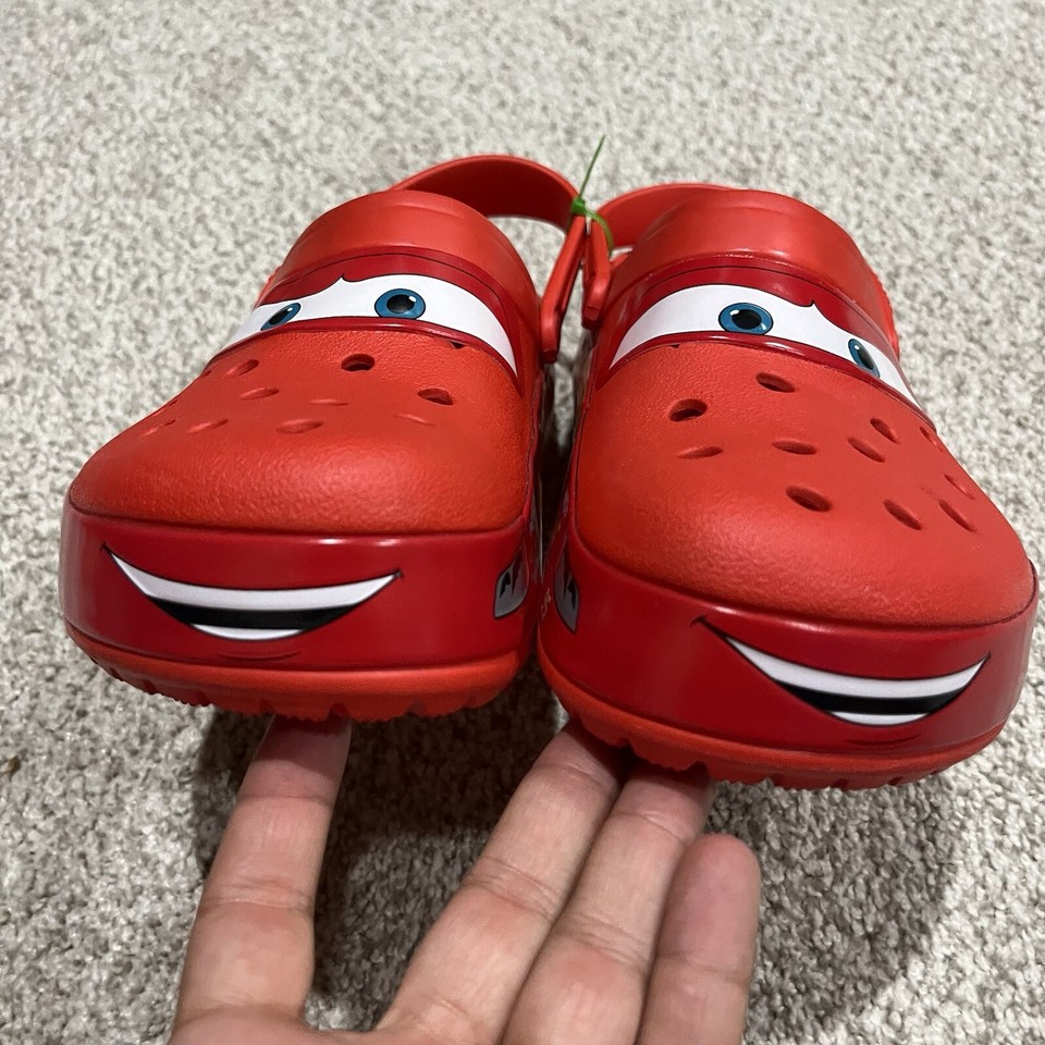 CROCS Lightning McQueen Shoes M8/W10 Classic Clogs Pixar Cars Movie Red ...