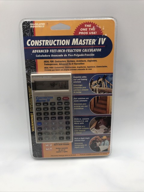 Calculated Industries Construction Master IV 4045 Scientific Calculator ...