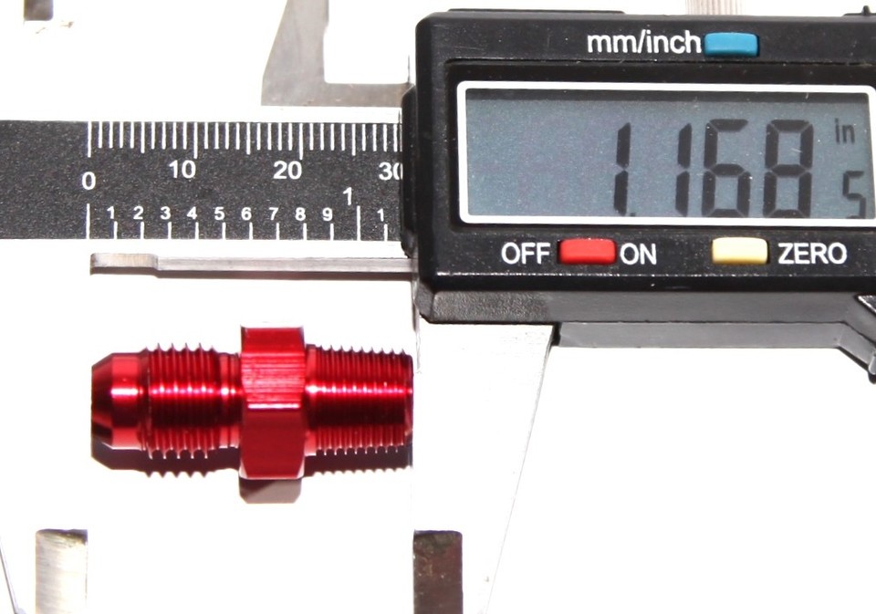 4AN AN-4 TO 1/8" NPT Male Thread Aluminum Anodized Fitting Adapter RED ...