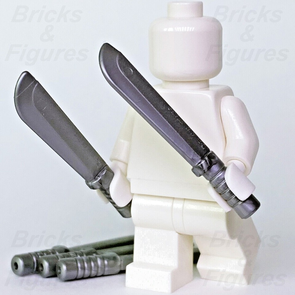LEGO® Machete Sword Minifigure Weapon Part Flat Silver Blade 29109 x 5 ...