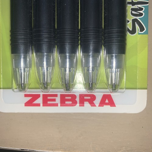 Zebra Z-Grip Medium Point 1.0mm Black Ink Ball Point Pens *Set of 5 ...