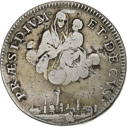 [#136690] Cispadane Republic, 5 Paoli, 1/2 Scudo, 1796, Bologna, Silver ...