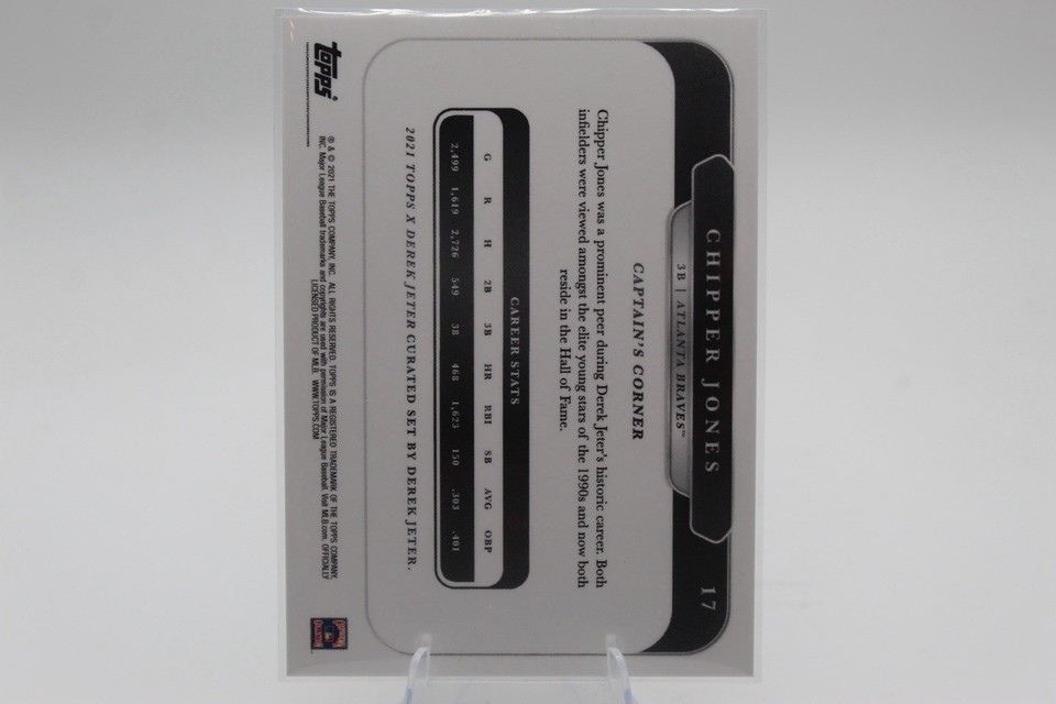 2021 Topps X Derek Jeter - Chipper Jones #17 | eBay