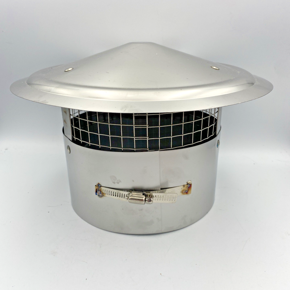 Chimney Cap with Screen 8 Inch Round bottom 12 Inch Tapered Top | eBay