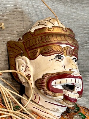 Brown Antique East Asian Large Marionette Royalty Porcelain Collectible ...