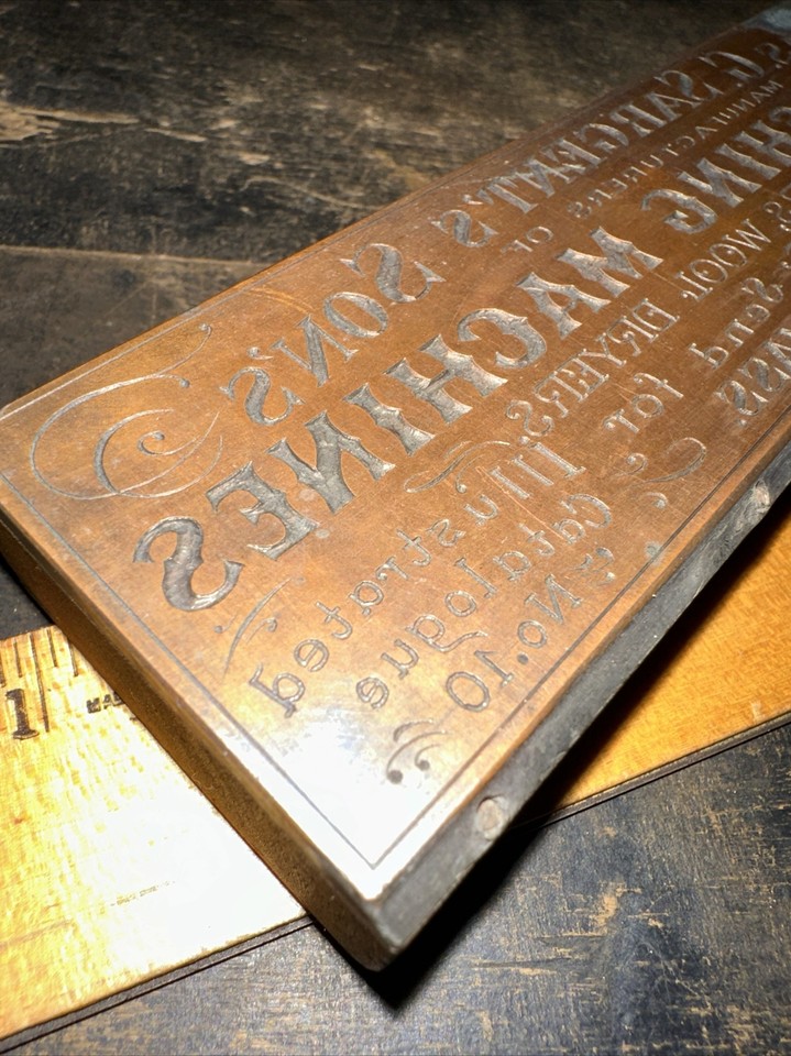 Print Block “ Sargent’s & Sons Wool Washing Machines “ Copper Face ...